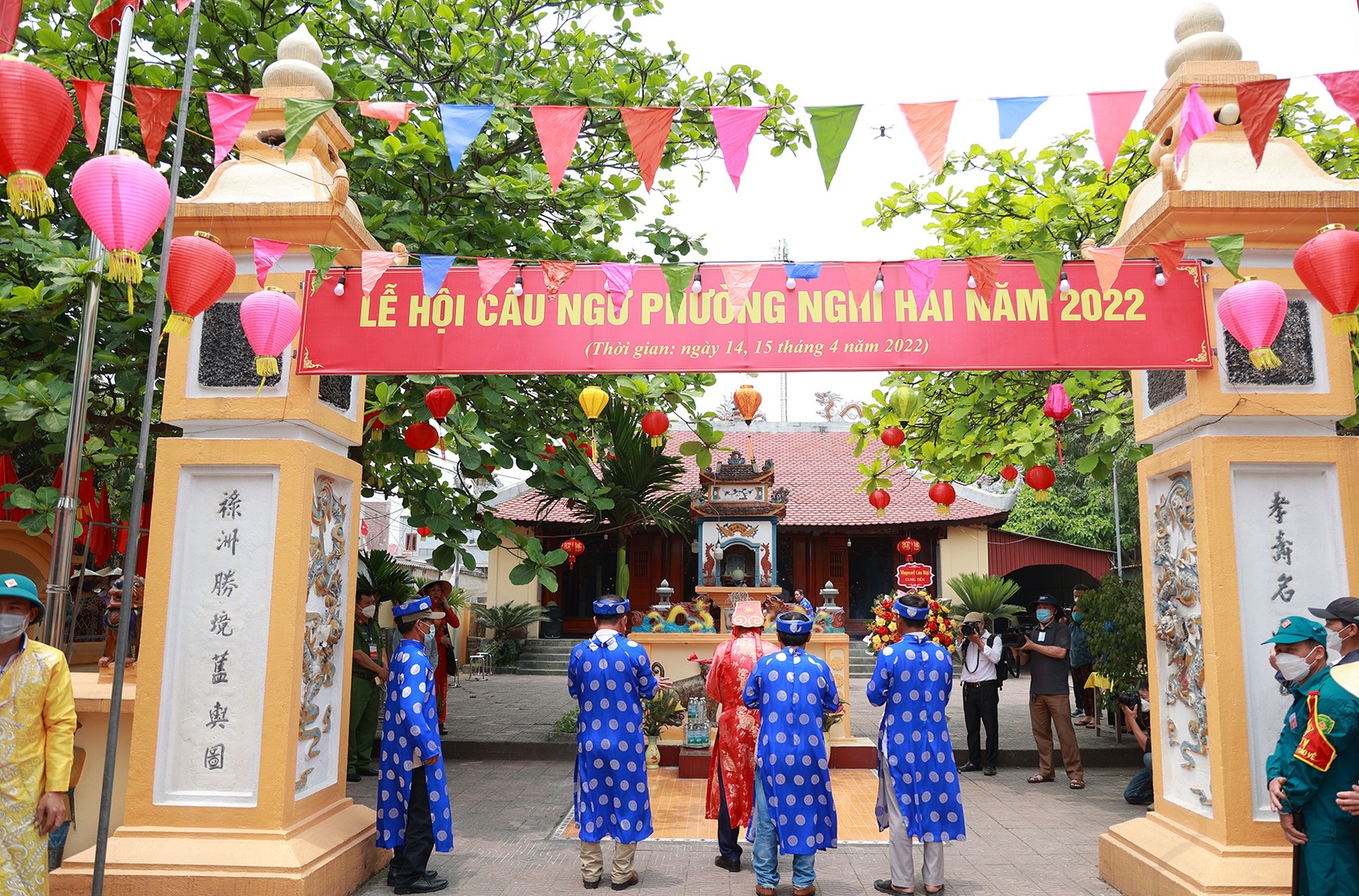 Buffalo fighting festival in Nghi Thai commune, Nghi Loc district